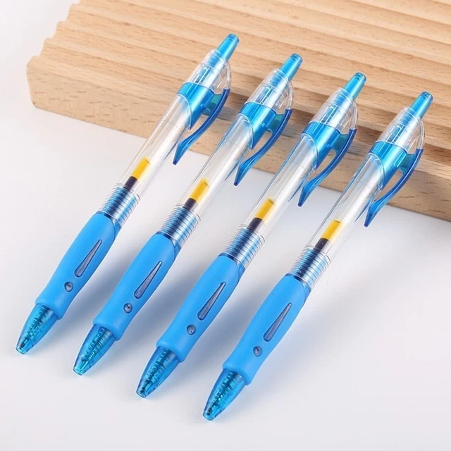6PCS RETRACTABLE GEL Pens Black/Red/Blue Ink Writing Pen Office ...