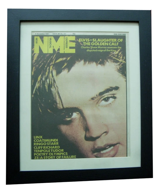 ELVIS PRESLEY+RARE ORIGINAL 1981 Vintage Nme+Poster+Ad+Framed+Express ...
