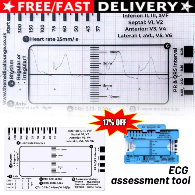 ECG 7 STEP Ruler, ECG Ruler Plastic Ruler Measuring Tool £5.99 ... ECG 7 STEP Ruler, ECG Ruler Plastic Ruler Measuring Tool £5.99 ...