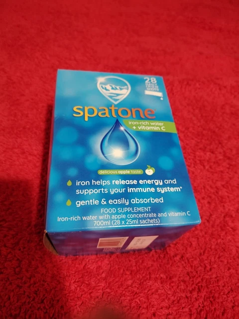 SPATONE APPLE IRON Rich Water, Natural Iron Supplement, 20 ml x 28 ...