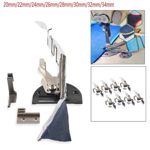 8SIZES OVERLOCK CURVE Edge Folder Bias Binder Foot For 1NEEDLE ...