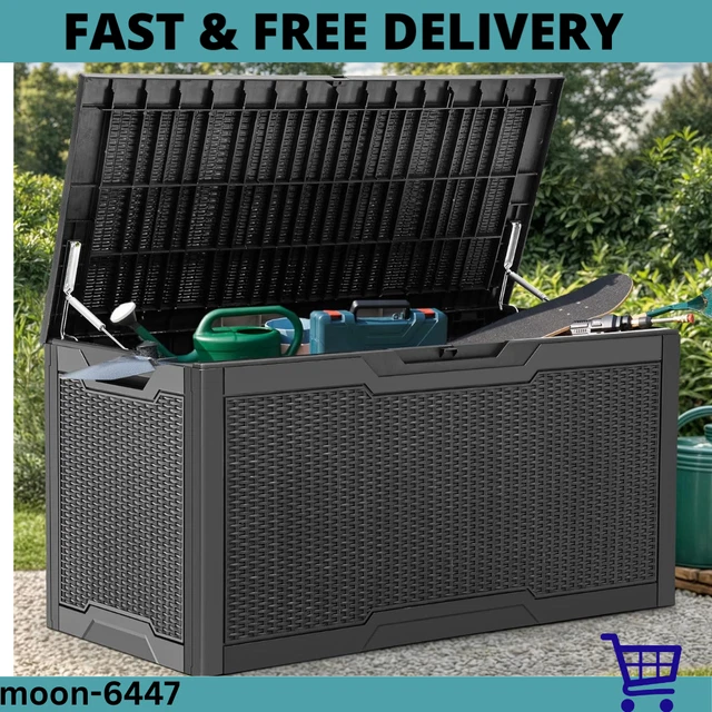 LARGE KETER STORE NOVA Garden Lockable Storage Box XL Shed Outside Bike ...