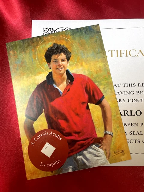 FIRST CLASS RELIC bl. Carlo Acutis - ex capillis £89.46 - PicClick UK