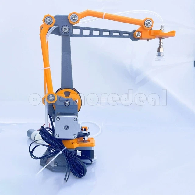 3D PRINTED ROBOT Arm Kit Mechanical Arm+Stepper Motors Air Pump+Belt ...