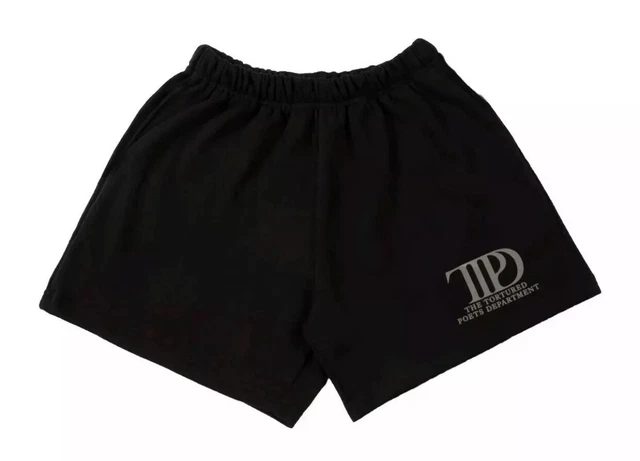 TAYLOR SWIFT THE Tortured Poets Department Black Shorts Size Large TTPD ...