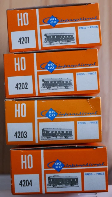ROCO PERSONEN/GEPÄCKWAGEN 4201 4202 4203 4204 in OVP unbespielt EUR 19,90 - PicClick DE