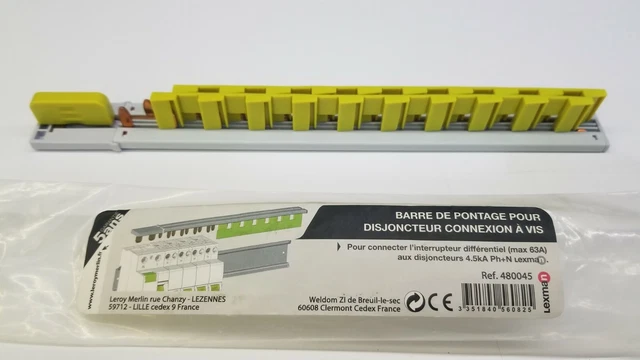BARRE DE PONTAGE peigne Pour Disjoncteur Lexman Connexion À Vis EUR 25,00 - PicClick FR