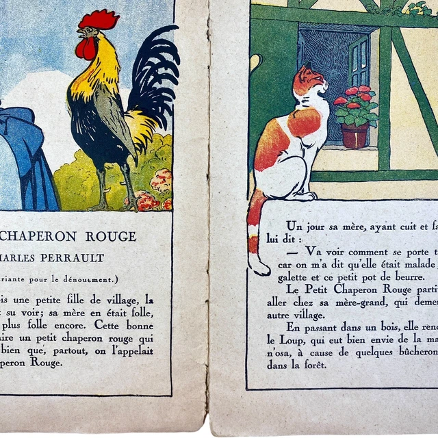 ANTIQUE CHILDREN'S BOOK Booklet Le Petit Chaperon Rouge French Fairy ...