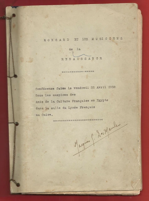 CC27-LIVRET+POEME-[RONSARD ET LES Musiciens De La Renaissance]-Jacques ...