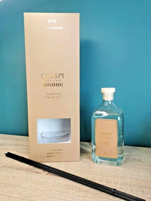 CRESPI MILANO N4 *Water Flowers* Platinum Reed Diffuser: 500ml, rrp:£95, new £27.95 - PicClick UK