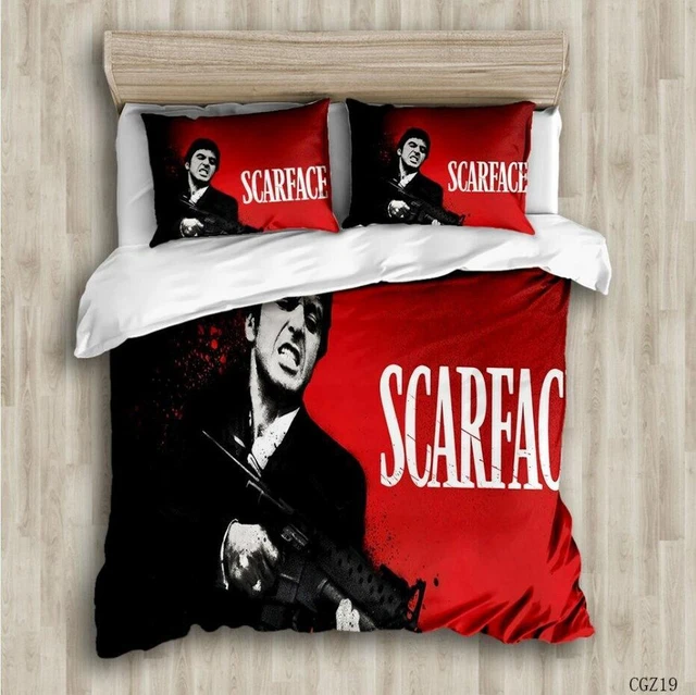 MOVIE SCARFACE TONY Pacino Quilt Duvet Cover Set Soft Pillowcase ...