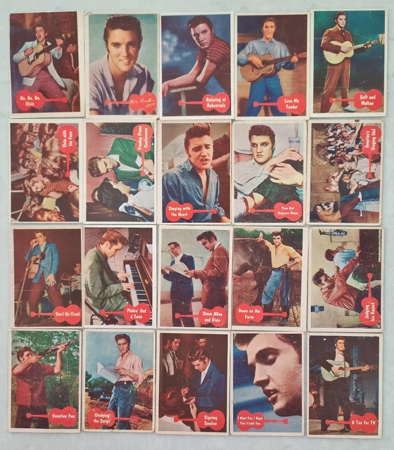 MEGA RARE 1956 Elvis Presley Trading Cards complete vintage 66 card set ...