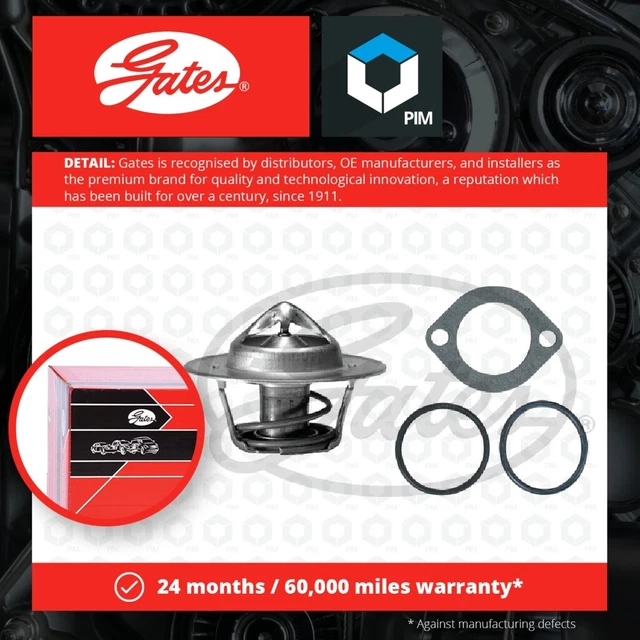 COOLANT THERMOSTAT FITS VW POLO 9N, Mk4, Mk5 1.4 01 to 14 CGGB Gates ...