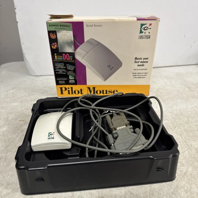 VINTAGE LOGITECH SERIAL 3 Button Mouse PC-93-9MD dead stock $44.99 ...