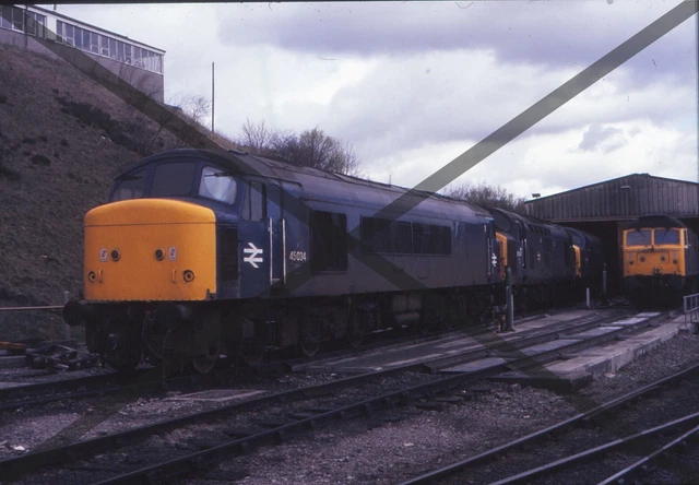 RAILWAY LOCOMOTIVE 35MM Slide – Class 45 034 Sitting At Buxton Depot ...