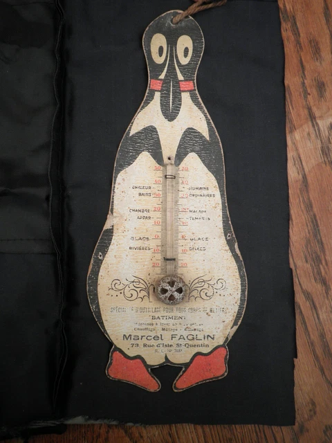 ANCIEN THERMOMÈTRE PUBLICITAIRE Pingouin ALFRED - Alain SAINT-OGAN ...