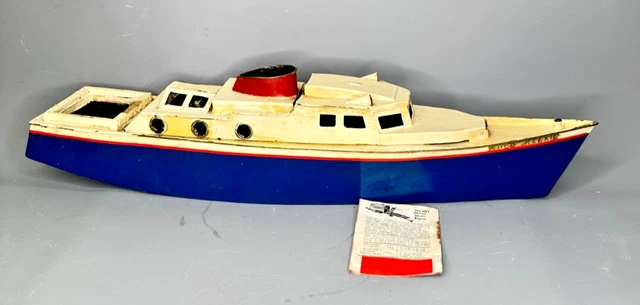LIVE STEAM BOAT LAUNCH, cabin cruiser scratch built 24" with steam ...
