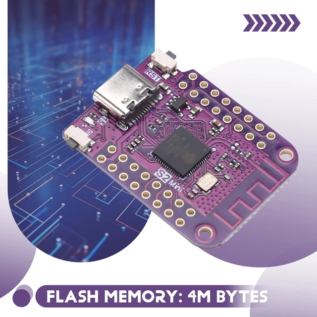 ESP32 S2 V1.0.0 WIFI IOT Board Based ESP32-S2FN4R2 ESP32-S2 4MB FLASH 2MB 7156 EUR 5,38 ...