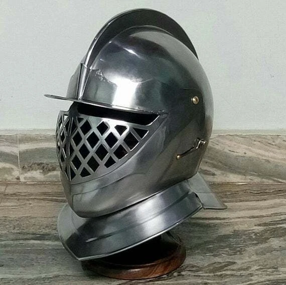 MEDIEVAL HELMET BATTLE-READY Steel Armor Helmet Combat Armour Suit's ...