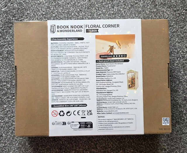 🔥 ROLIFE BOOK Nook & Wonderland Floral Corner TGB09, DIY Dollhouse Kit ...