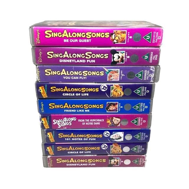9X DISNEY SING Along Songs VHS Collection - Lion King, Peter Pan ...