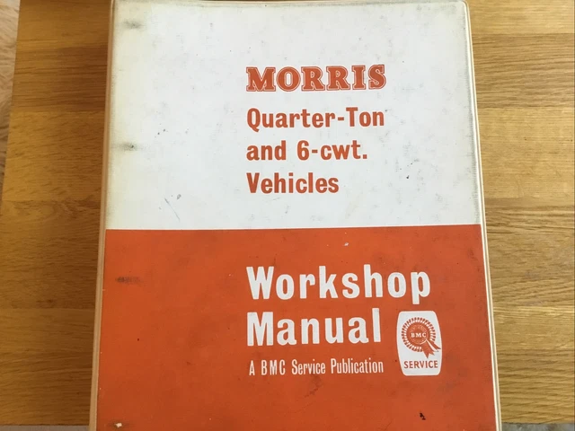 MORRIS MINOR QUARTER ton 6-cwt workshop manual, original Factory Manual ...