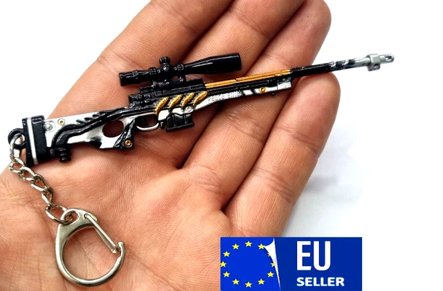 RARE WW2 MINI gun AWM Sniper rifle L115A1 full metal keychain toy gift ...