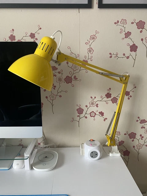 IKEA TERTIAL YELLOW Work Lamp Adjustable Arm Table Lighter Desk Study ...