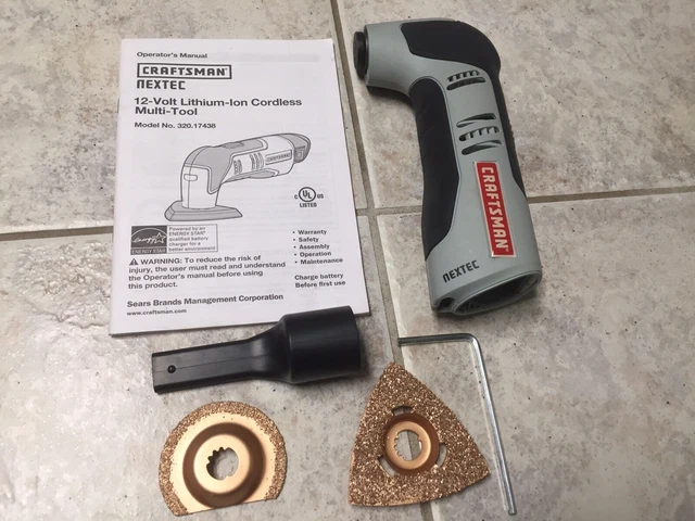 CRAFTSMAN POWER TOOLS Nextec 12V Cordless Oscillating Multi Tool 4 ...