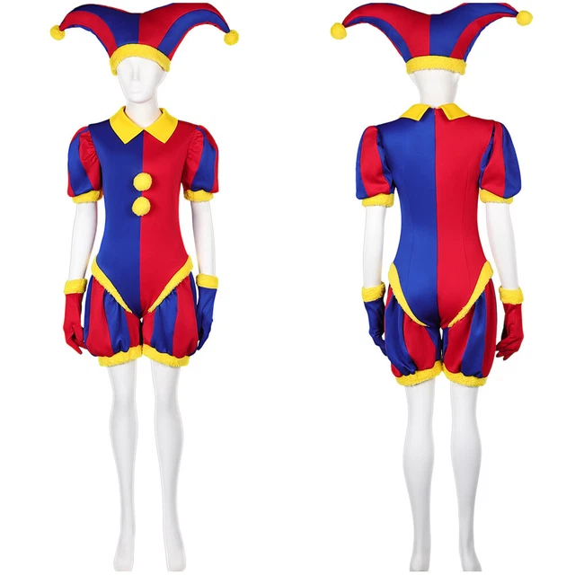 KIDS THE AMAZING Digital Circus Pomni Cosplay Jumpsuit Hat TADC Costume ...