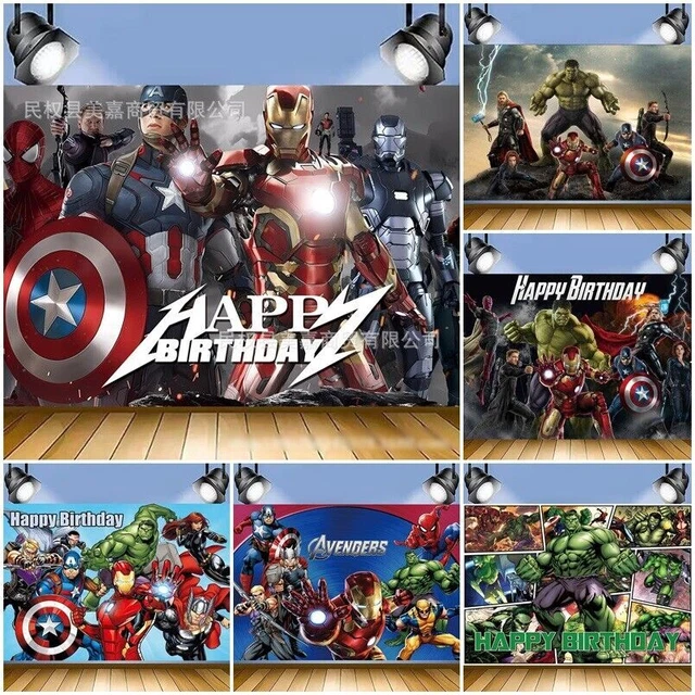 MARVEL AVENGERS BACKDROP Birthday Party Banner Home Studio Photo ...