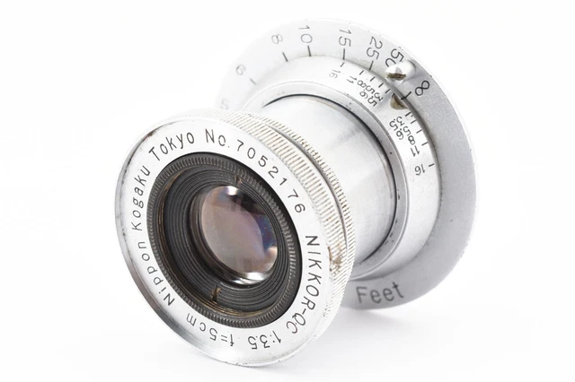 [¡RARO!! LENTE PLEGABLE Nikon Nippon Kogaku NIKKOR-Q・C 5 cm F3,5 L montaje EUR 395,36 - PicClick ES