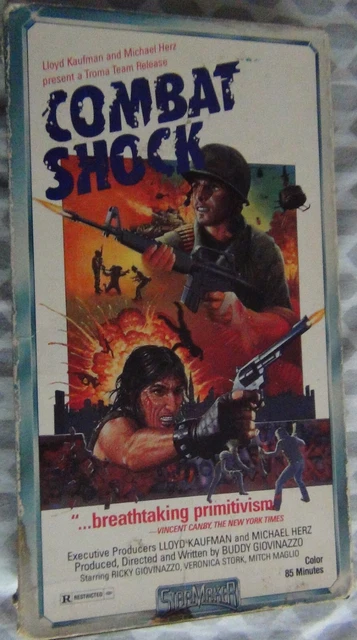 COMBAT SHOCK - VHS (Starmaker, 1989) Lloyd Kaufman, Troma Team Release ...
