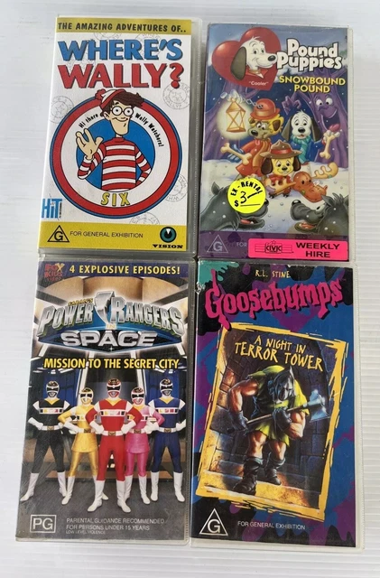 VINTAGE 90S VHS Tapes Goosebumps Where’s Wally Power Rangers Pound ...