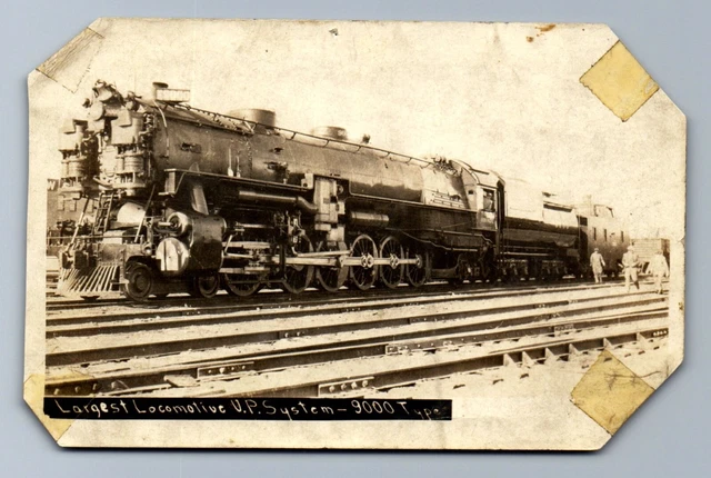 RPPC TRAIN LARGEST Steam Locomotive Up System 9000 Type Engine Postcard ...