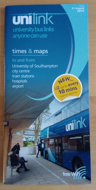 UNILINK BUSES SOUTHAMPTON City Bus Timetable And Guide - August 2014 ...