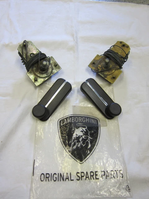 LAMBORGHINI COUNTACH WINDOW winders crank and mechanism set NOS $480.00 ...