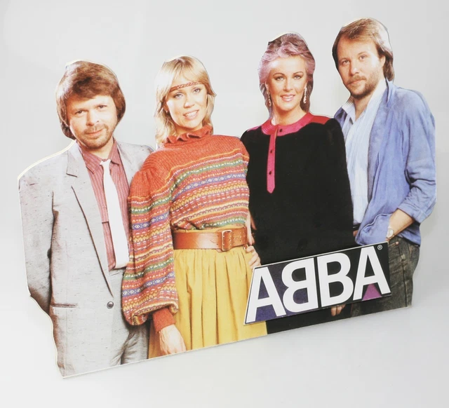 ABBA PROMOTIONAL CARDBOARD Cut-Out Standee with 3D ABBA Name Projected ...
