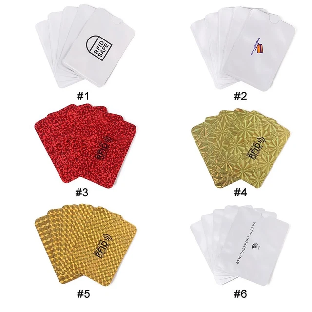 ANTI-DEGAUSSING SHIELDING BAGS Card Holder Anti-theft Case Bank Cards ...