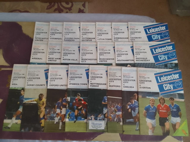 LEICESTER CITY X 22 1985/1986 Home Football Programmes All Listed ...
