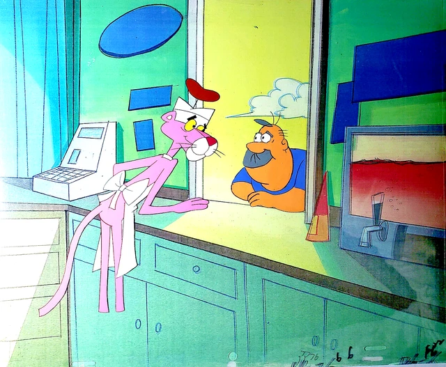 PINK PANTHER ORIGINAL Production Animated Hand Painted Cels+Drawings ...