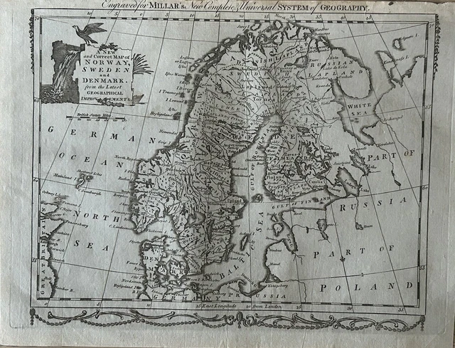 1782 NORWAY, SWEDEN & Denmark Original Antique Map by Alexander Hogg £ ... 1782 NORWAY, SWEDEN & Denmark Original Antique Map by Alexander Hogg £ ...