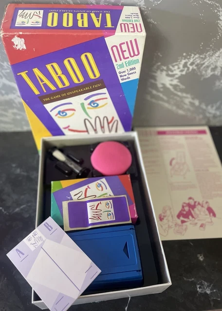 TABOO FAMILY BOARD Game Vintage 1994 Edition MB Games Complete & Good ...