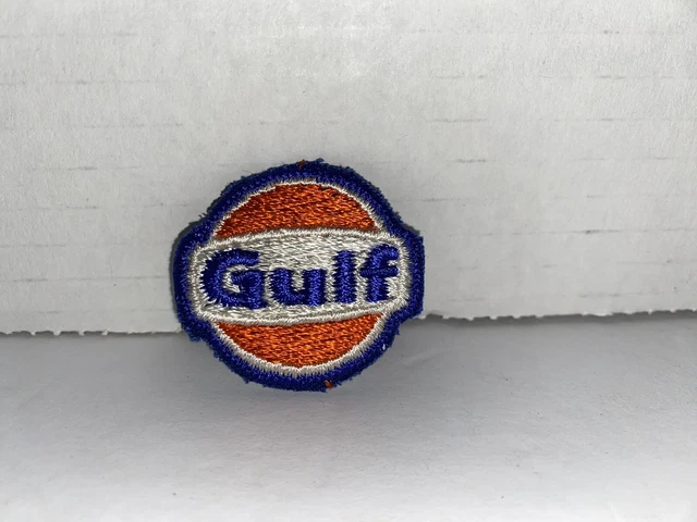 GULF OIL GAS Service Station Logo Small 1.5" Round Embroidered Patch ...