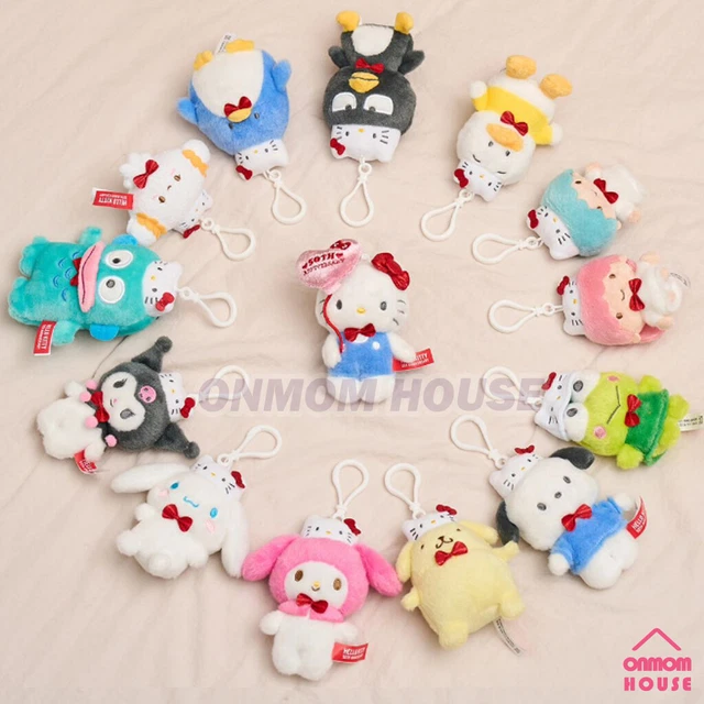 SANRIO CHARACTERS HELLO Kitty 50th Anniversary Key Ring Chain Plush ...