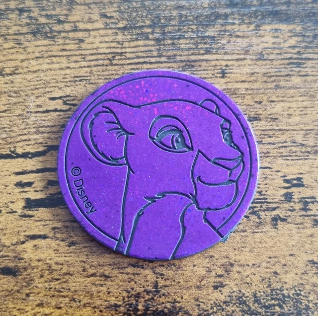 DISNEY'S THE LION King Nala Plastic Pogs Kini Slammer Purple Refractor ...