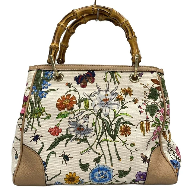 GUCCI BAMBOO SHOPPER Flora Tote Bag Japan 50Th Anniversary Limited Editio _99644 £916.12 ...