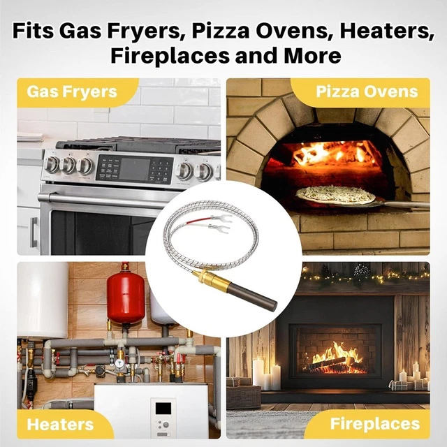 GAS FRYER THERMOCOUPLE, Thermopile Replacement Fryer Parts for 60125501 ...