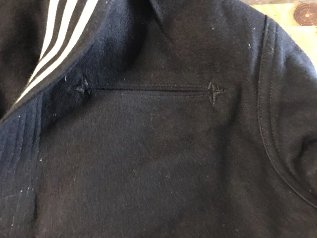 VINTAGE NAVY UNIFORM Shirt Top Blue Cracker Jack Men USN Naval Clothing ...