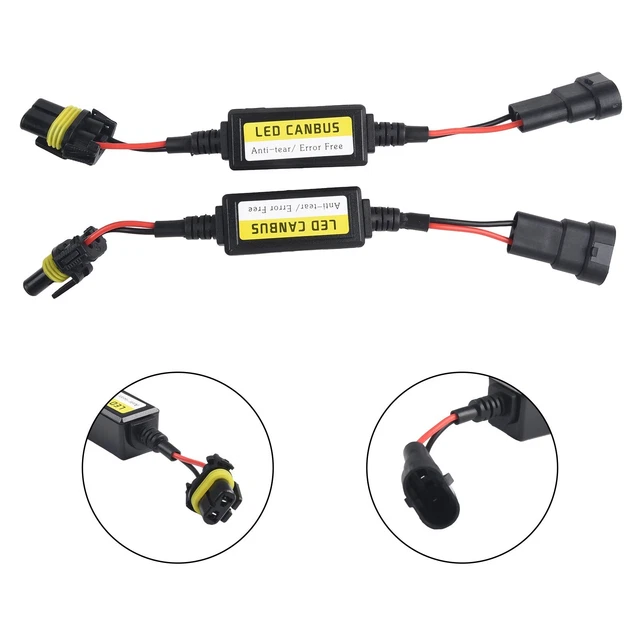 LED HEADLIGHT CANBUS Decoder Error Canceller Universal Fitment Included ...